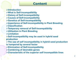 Self incompatibility used in hybrid seed production | PPT