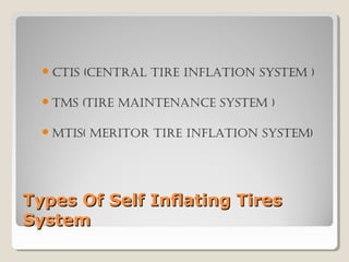 Self inflating tyres | PPT