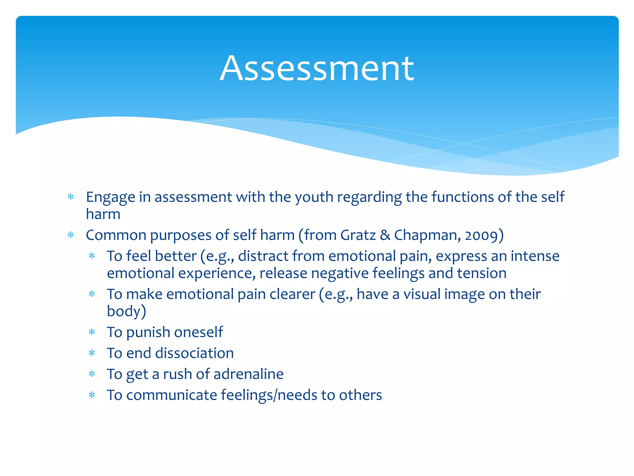 A Guide to Understanding Self-Injury | PDF