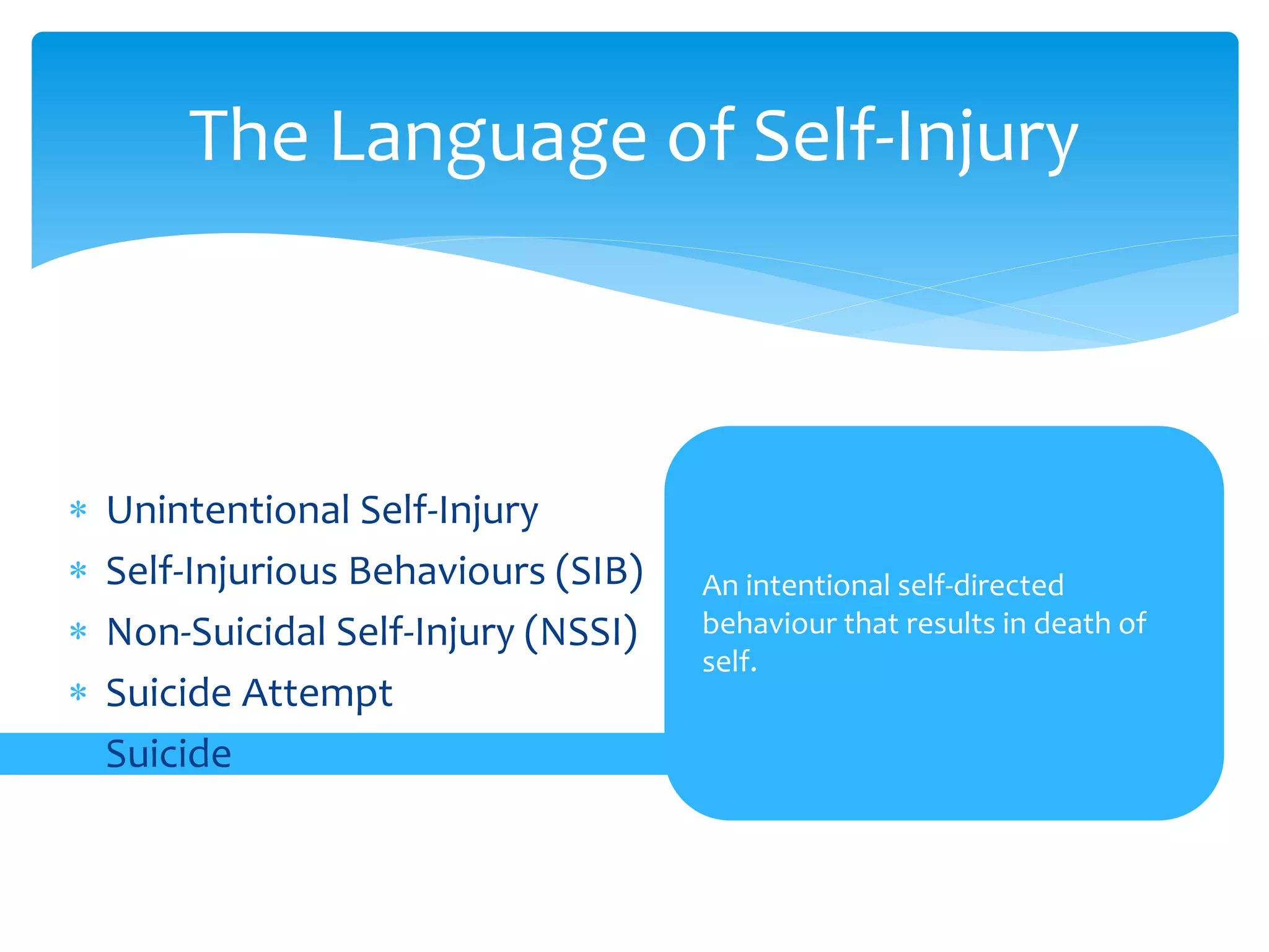 A Guide to Understanding Self-Injury | PDF