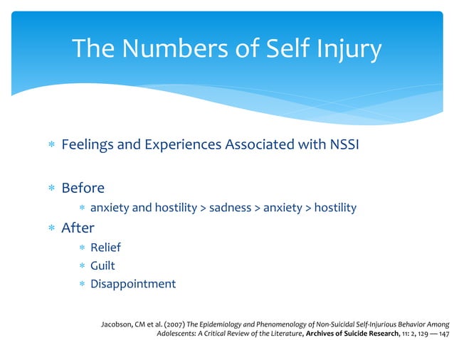 A Guide to Understanding Self-Injury | PDF | Brain and Nervous System ...
