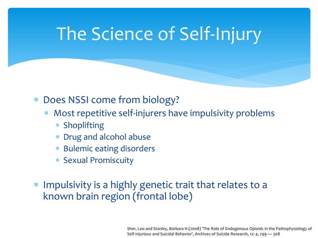 A Guide to Understanding Self-Injury | PDF | Brain and Nervous System ...