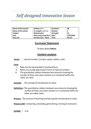Introduction to ratios | DOCX