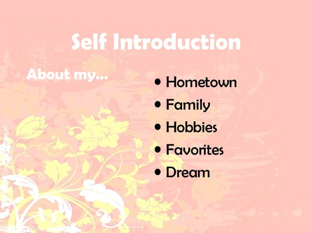 selfintroduction | PPT