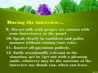 Self Introduction & Interview Tips | PPT