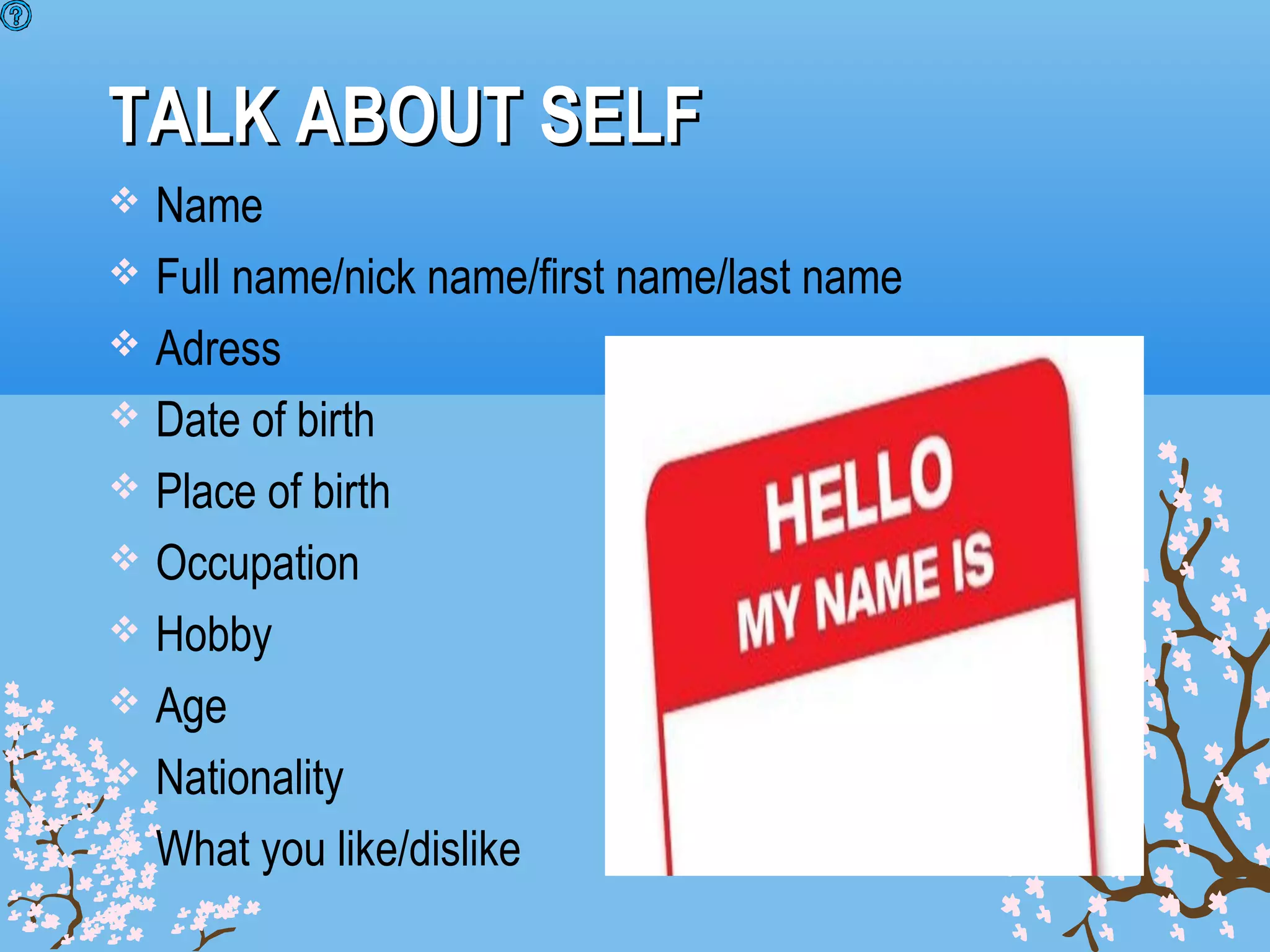 Self introduction | PPT