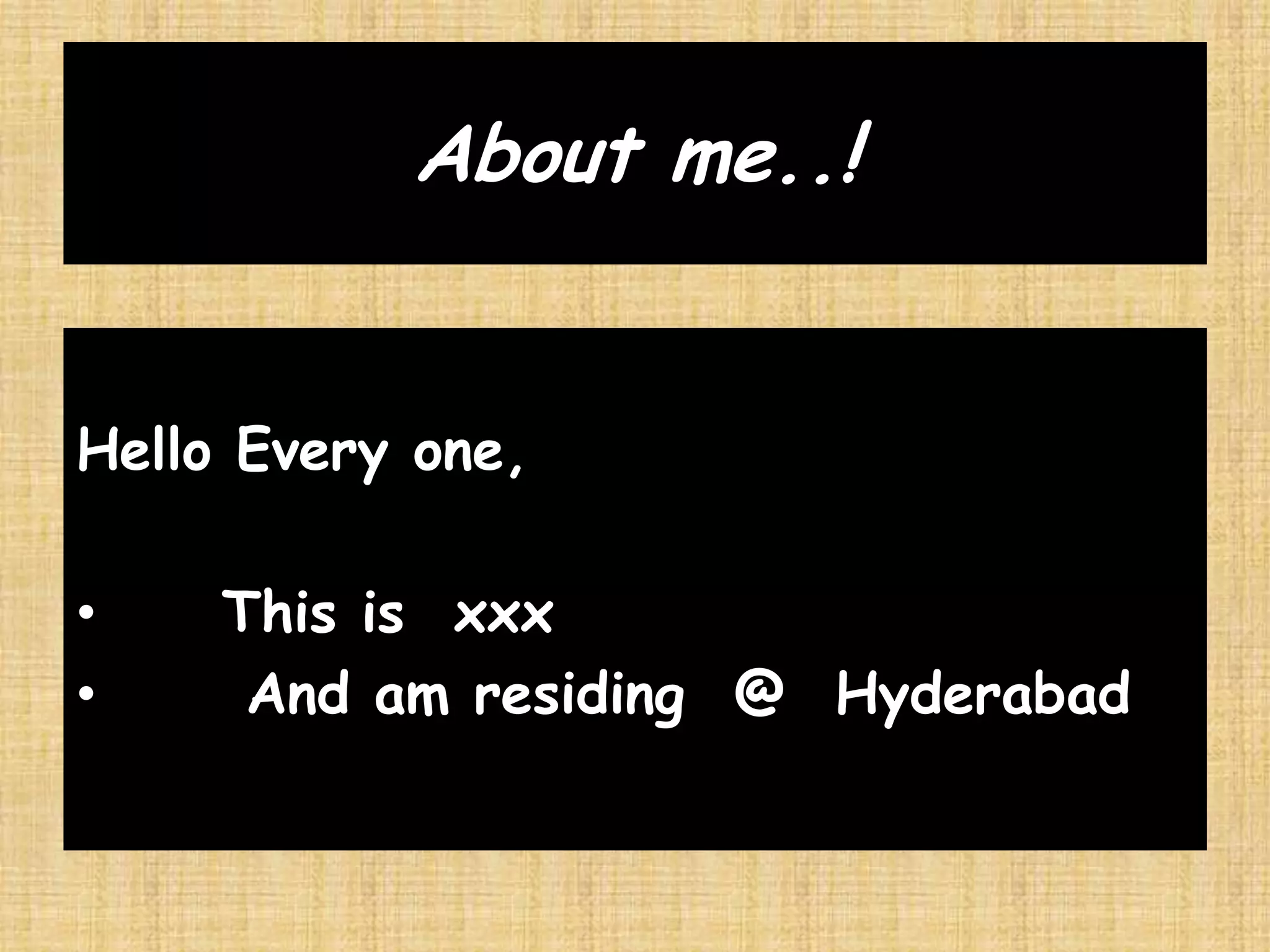 PPT ON Self introduction | PPTX