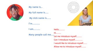 Self introduction | PPT
