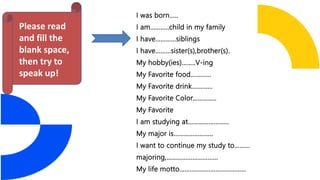 Self introduction | PPT