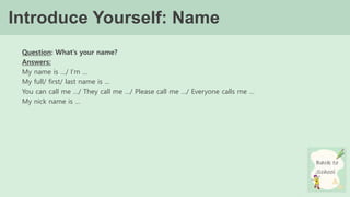 Self introduction | PPT