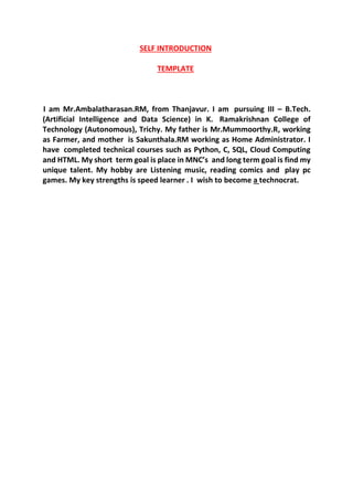 Ambalatharasan self introduction assessment1.docx