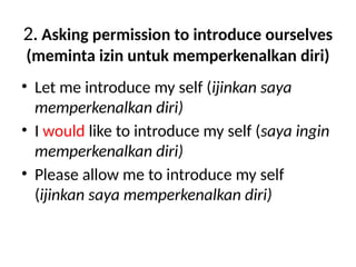 SELF INTRODUCTION.pptx by me perkenalan diri | PPTX