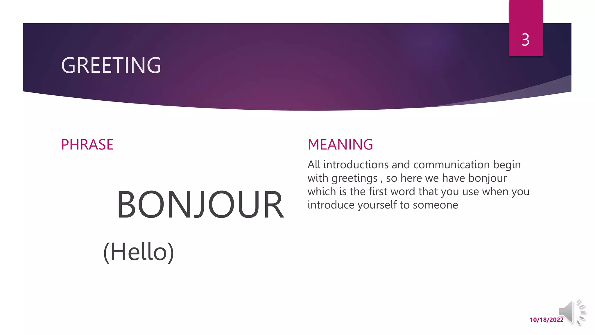 SELF INTRODUCTION IN FRENCH | PPTX