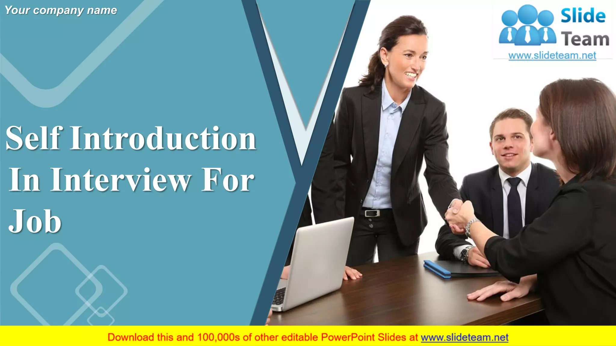 Self introduction in interview for job powerpoint presentation slides | PDF