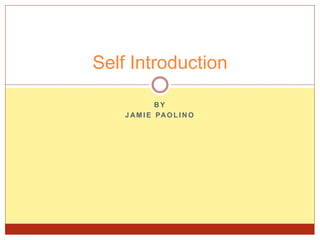 Self introduction research and methods | PPT