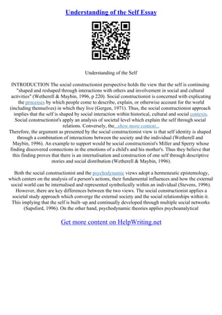 Self Introduction Sample