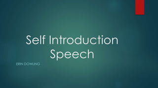 Self introduction speech | PPT
