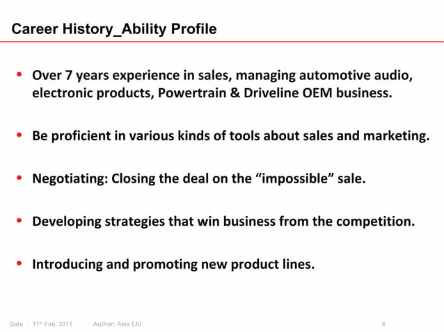 Self Introduction Visual Resume | PPT