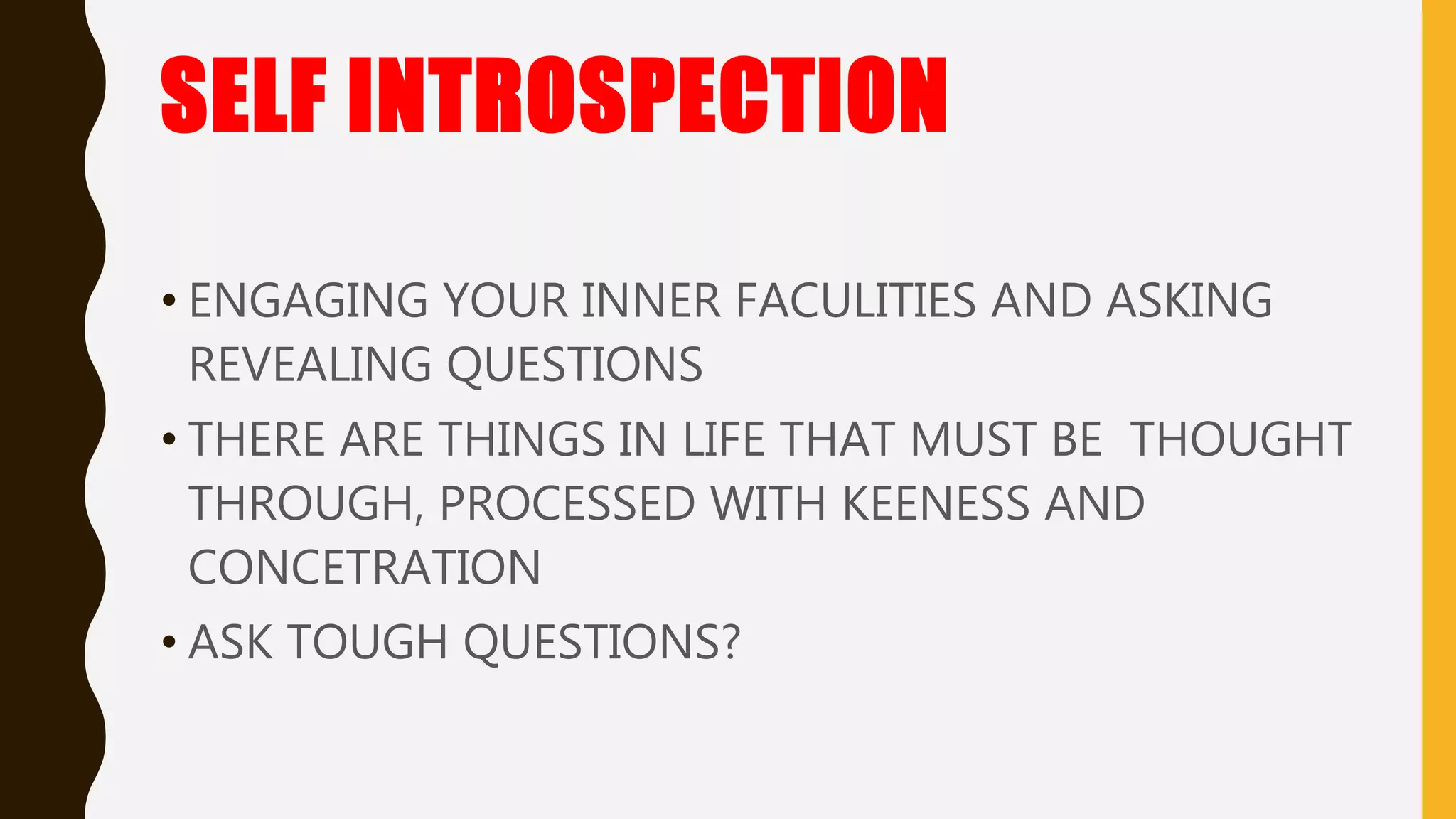 Self introspection | PPTX