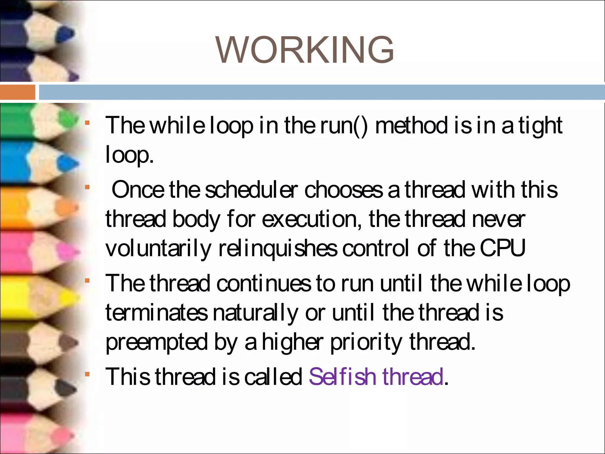 Selfish thread | PPT