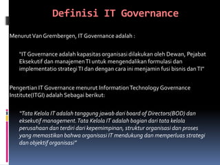 What is IT governance? | PPT
