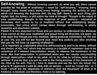 Self Knowing - Jiddu Krishnamurti | PDF | Hinduism | Religion ...