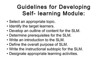 Self learning | PPT