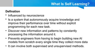 Self Learning AI model machine learning.pptx