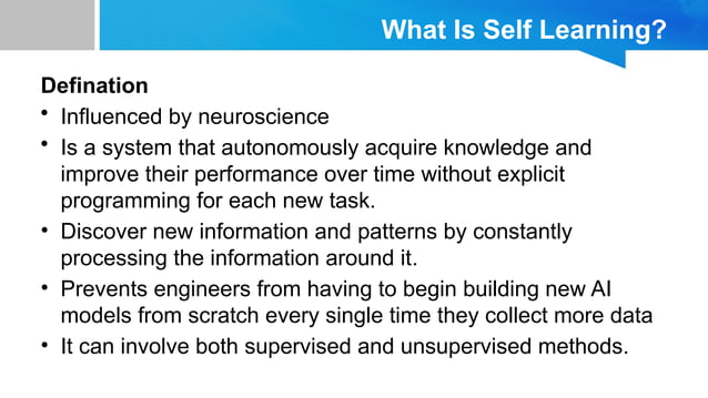 Self Learning AI model machine learning.pptx