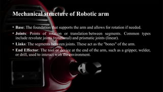 Self Learning Robot-Arm-de all basice AI,Kinematics | PPTX