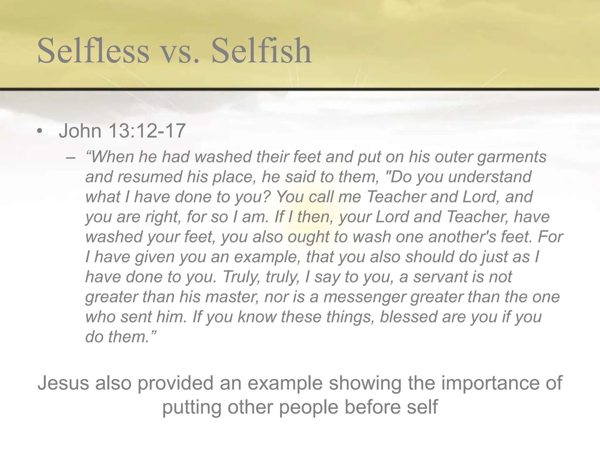 selfish versus self and other people ont | PPT