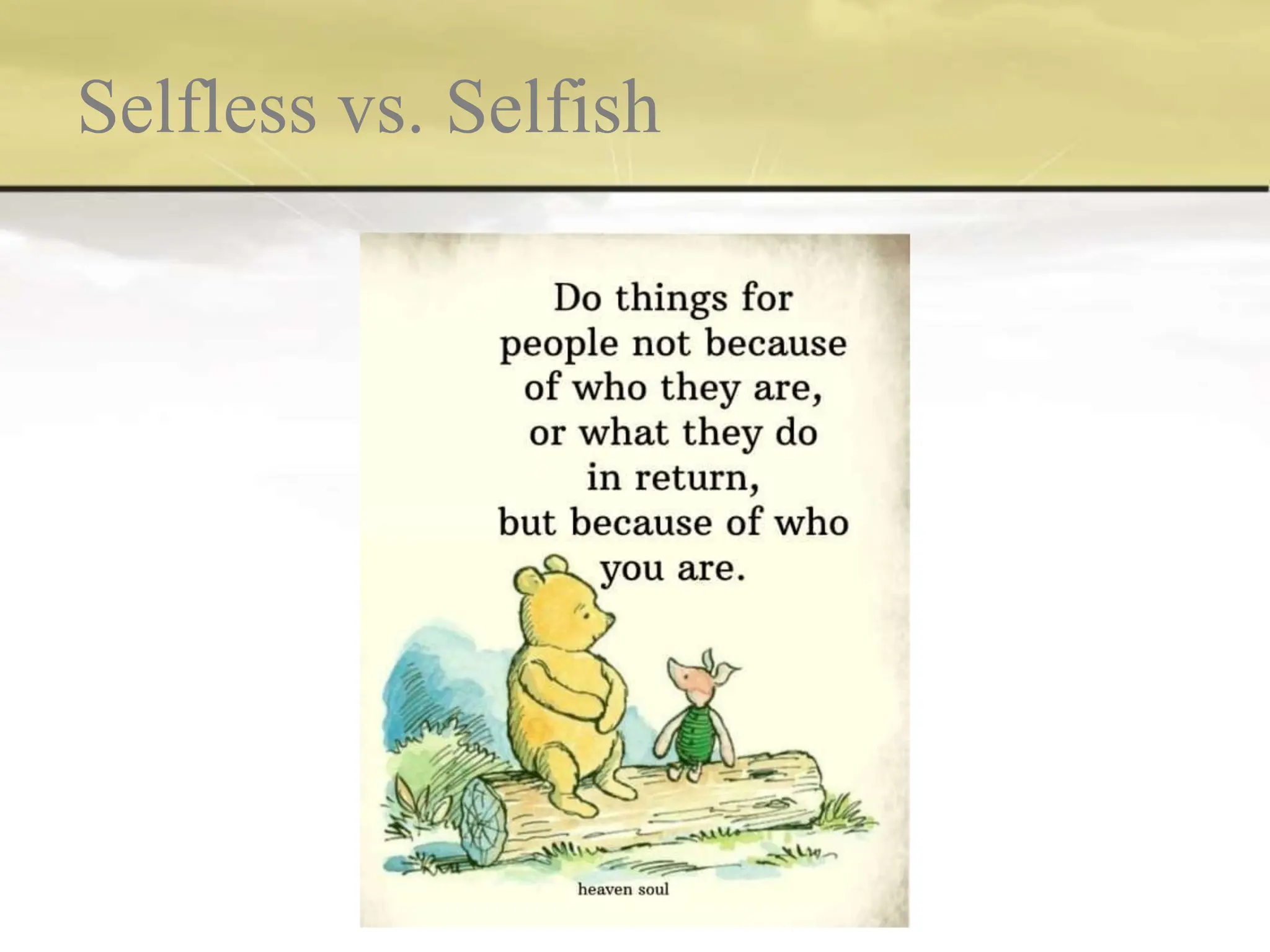 selfish versus self and other people ont | PPT