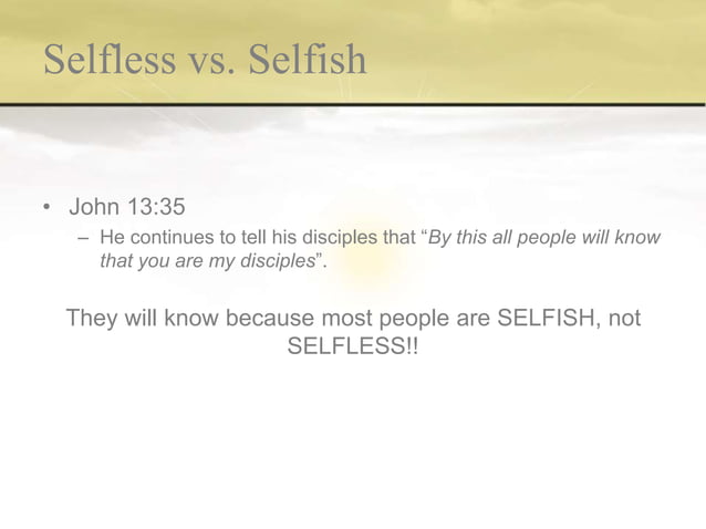 selfish versus self and other people ont | PPT