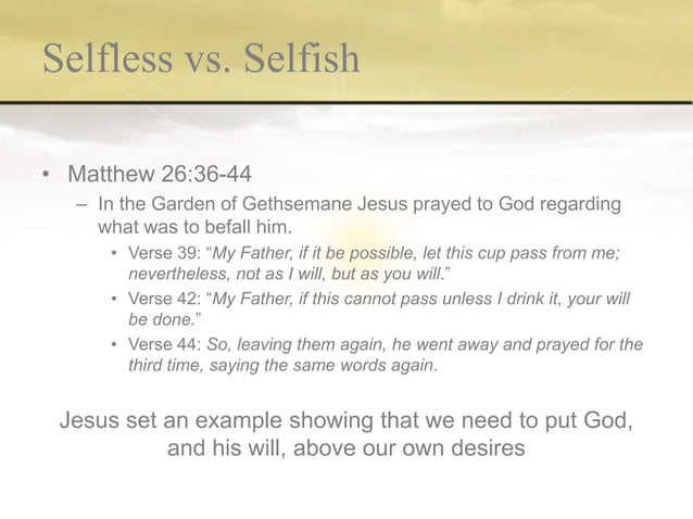 selfish versus self and other people ont | PPT