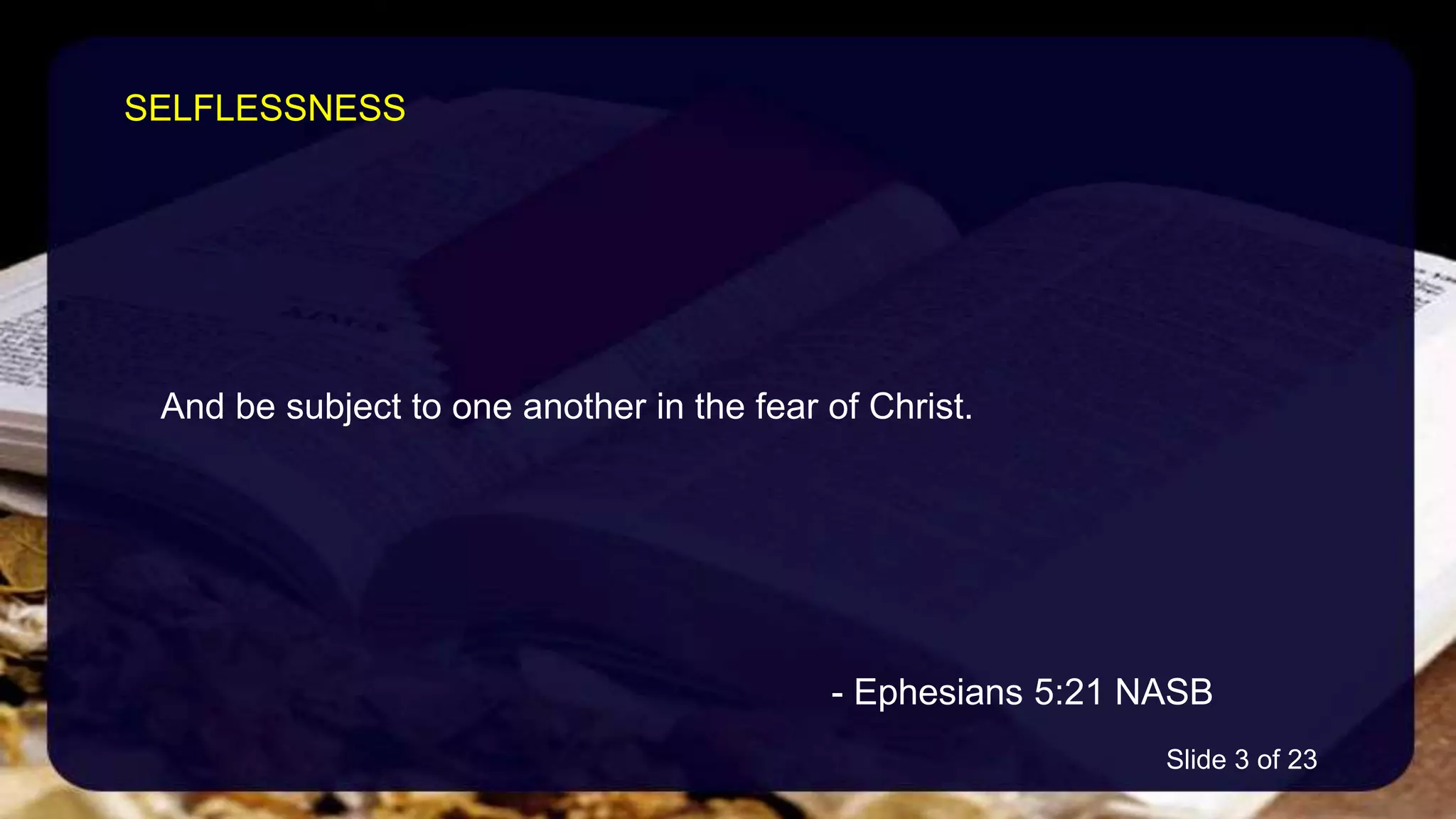 Selflessness | PPT
