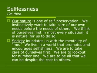 Selflessness | PPT