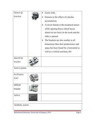 Self ligating brackets for orthodontists by Almuzian | DOC