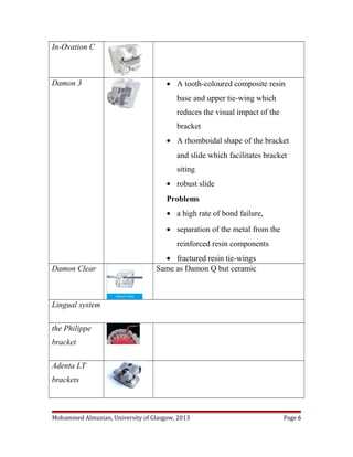 Self ligating brackets for orthodontists by Almuzian | DOC