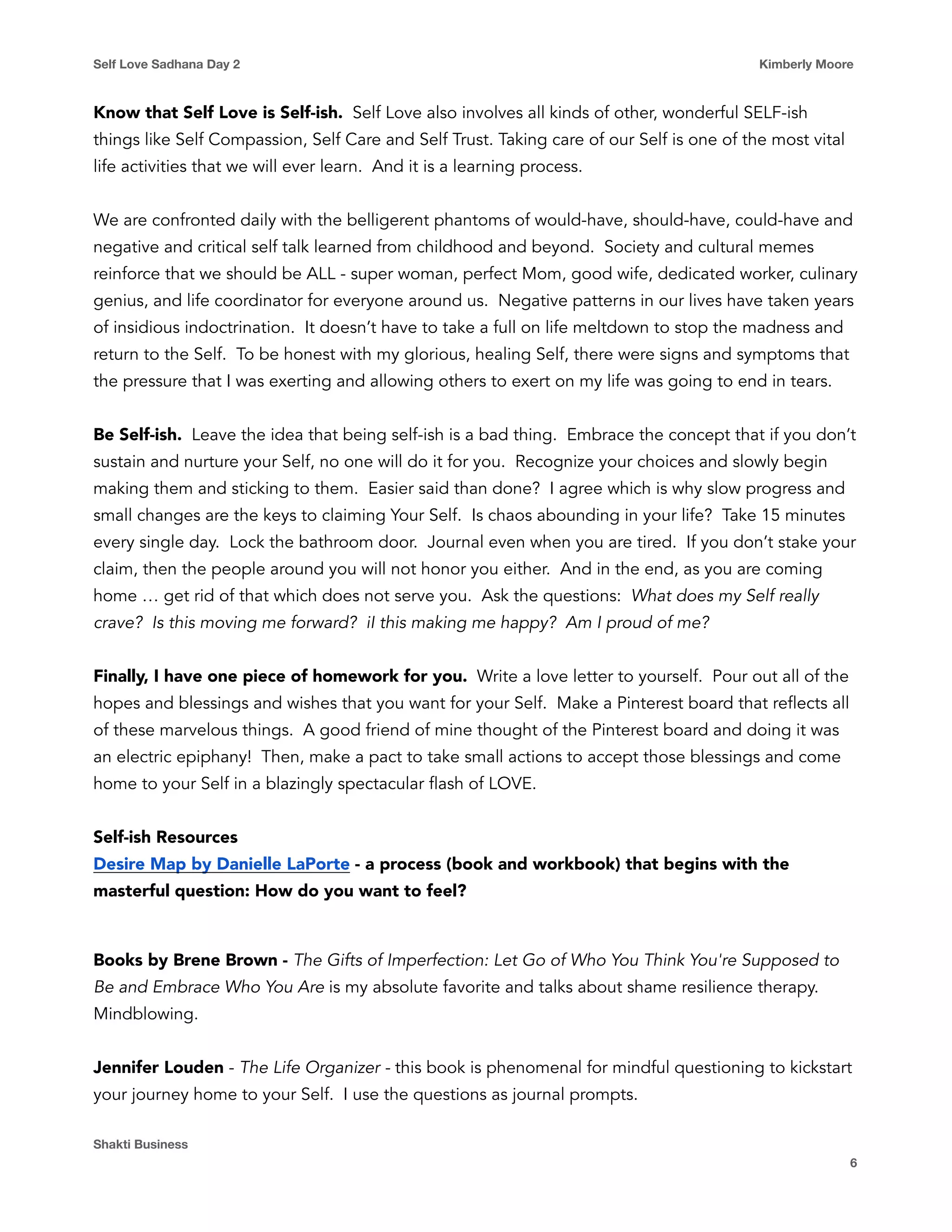 Self Love Sadhana E-Workbook Sample | PDF