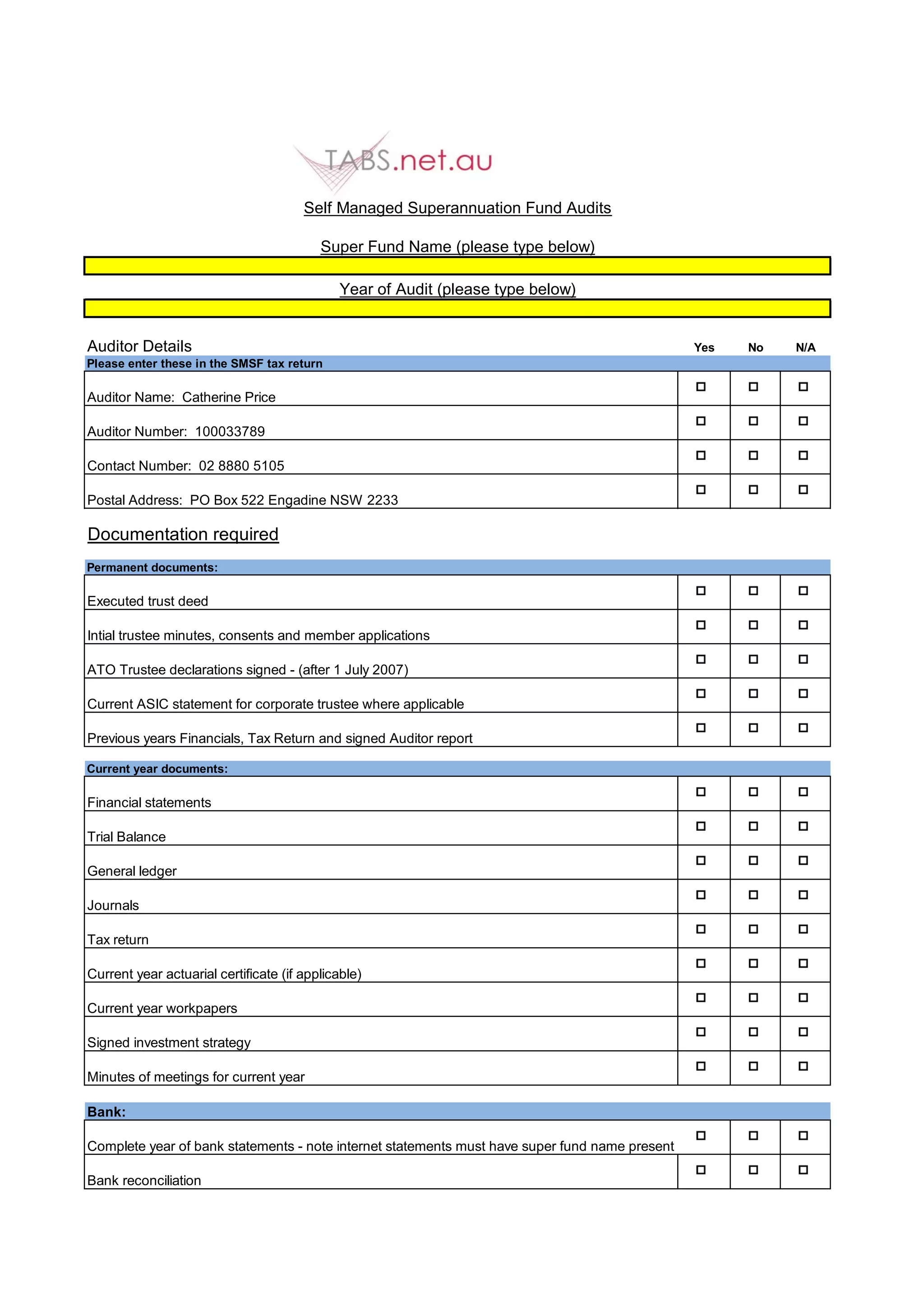 Self Managed Superannuation Fund Audits | PDF