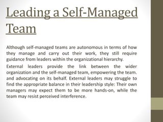 Self Managed Teams | PPTX