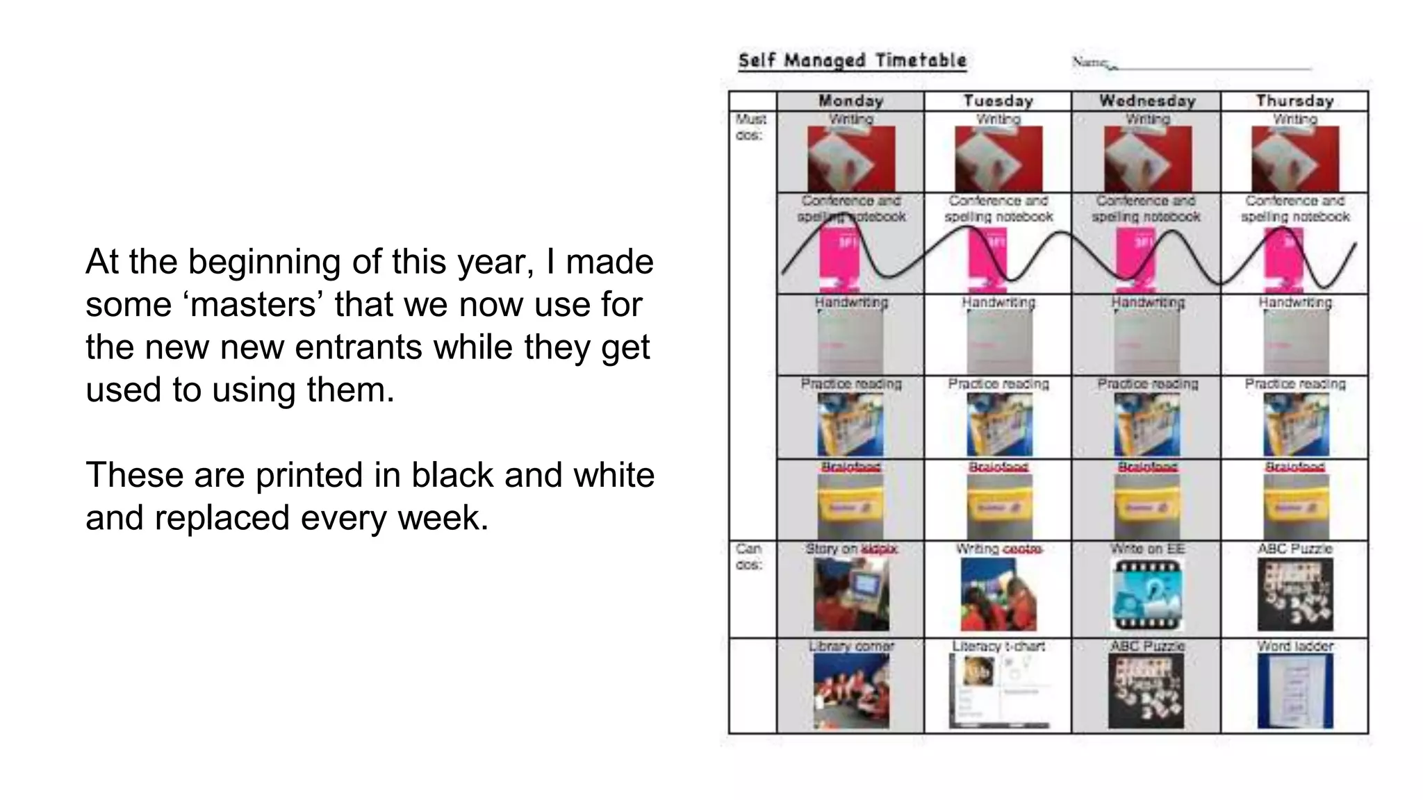 Self managed timetables. | PPT