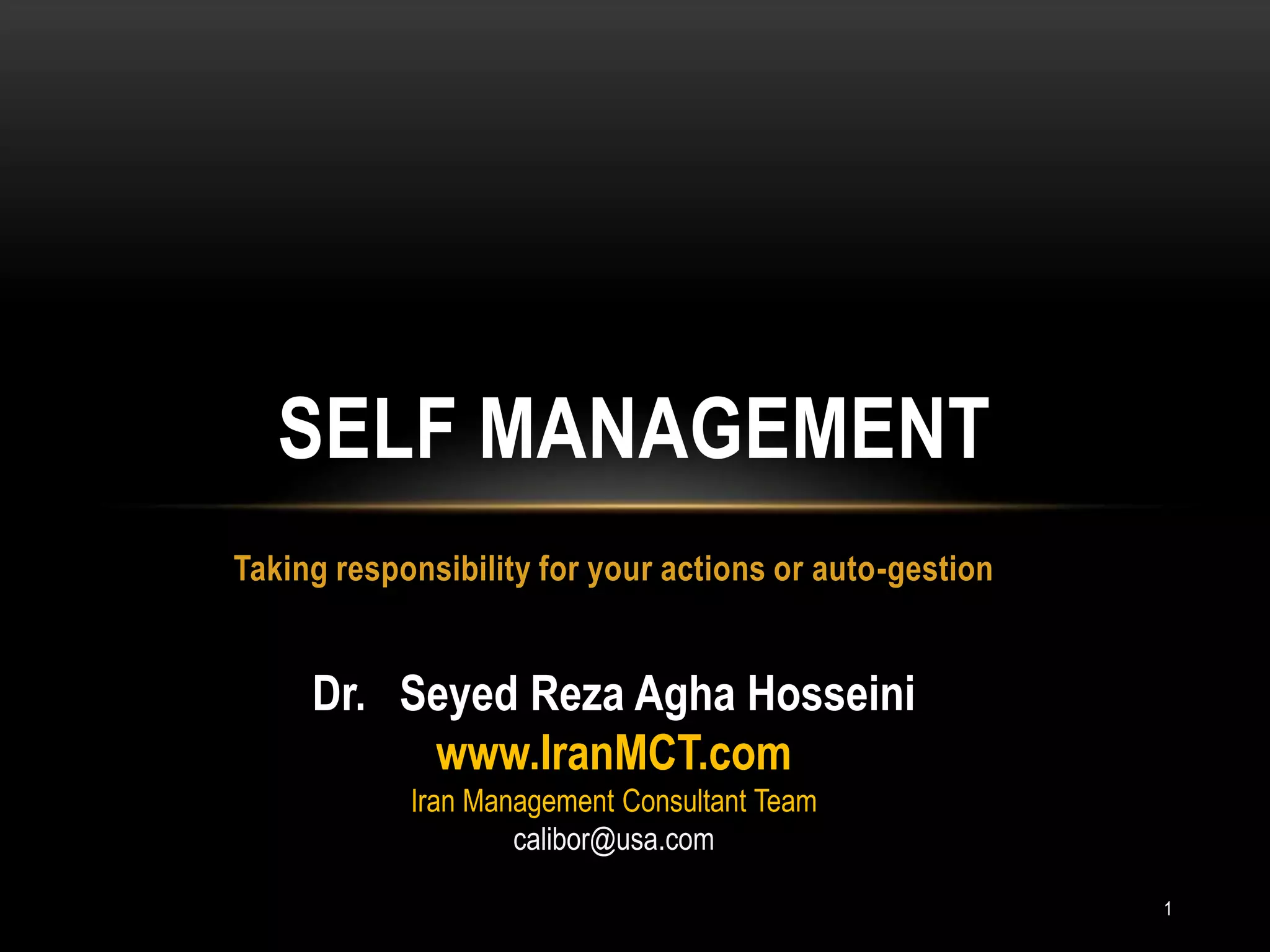 Self management | PPT