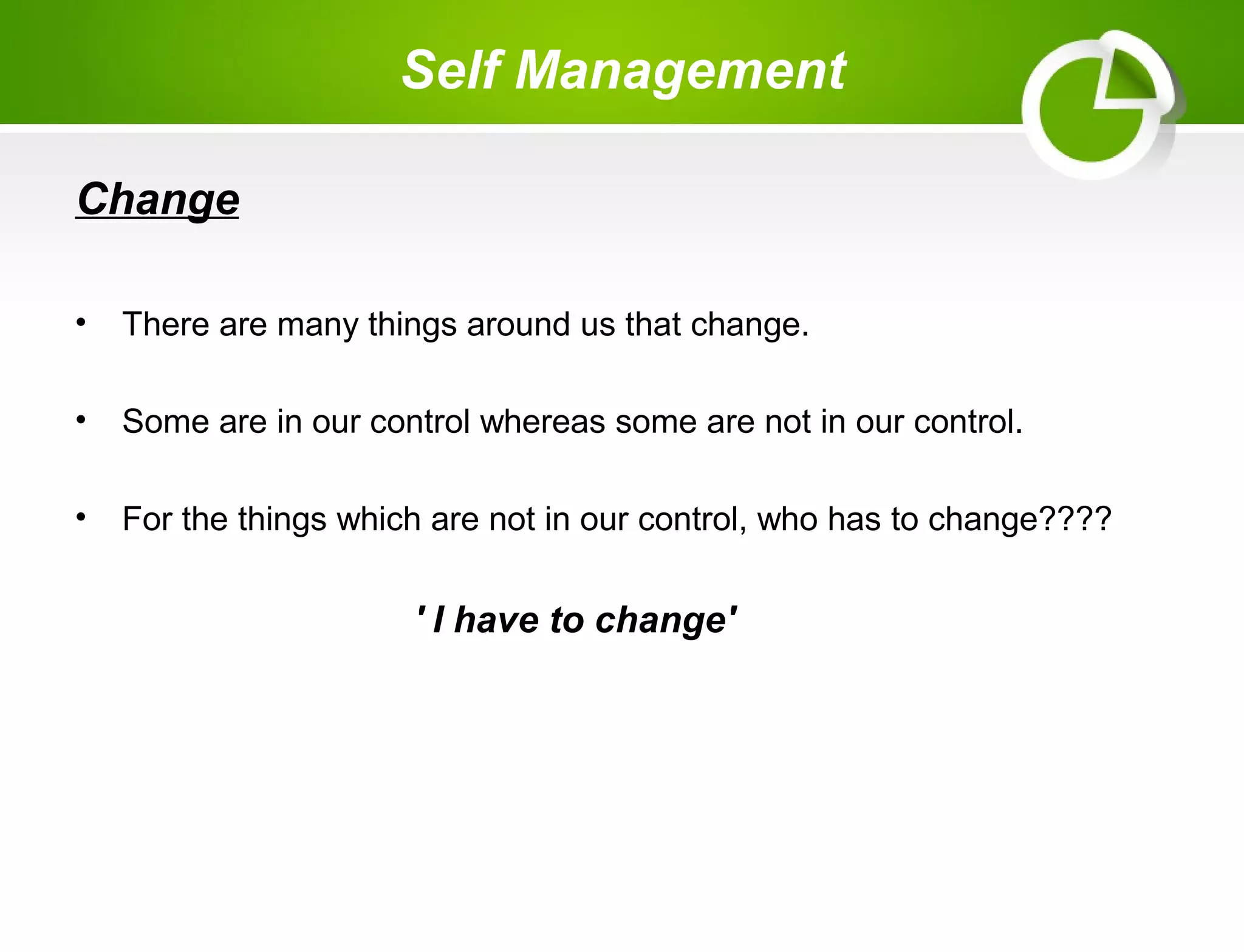 Self management | PPT
