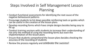 Self management | PPTX