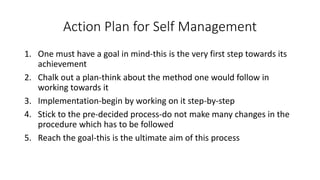 Self management | PPTX