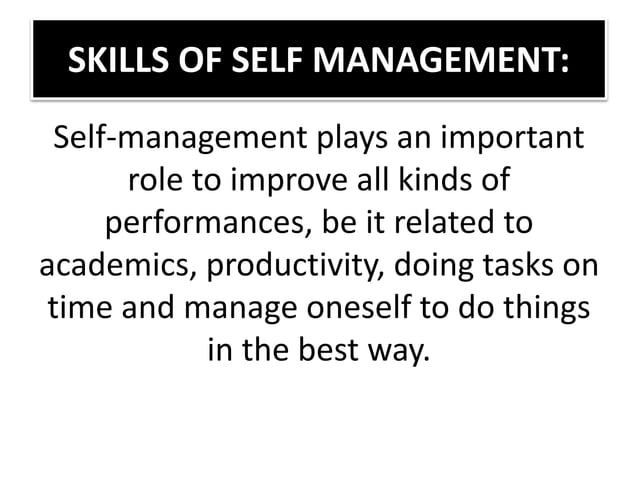 self management.pptx