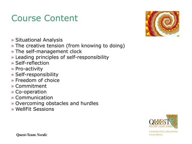 Self Management Course Description | PPT