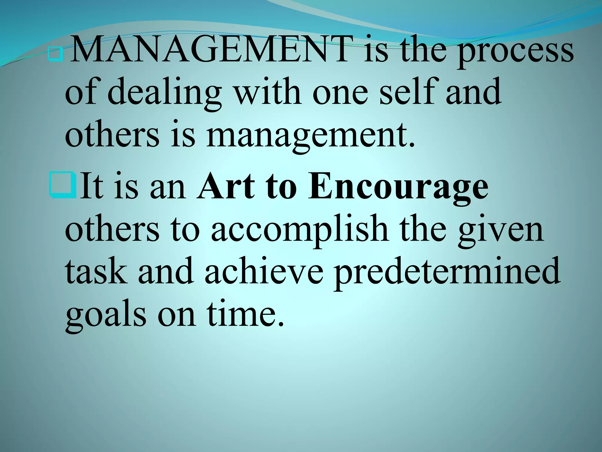 Self management ppt | PPTX