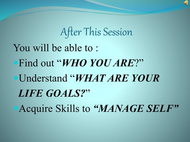 Self management ppt | PPTX